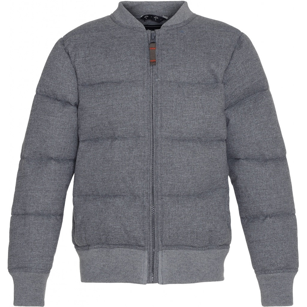 Uld look bomber dunjakke - Grey mélange